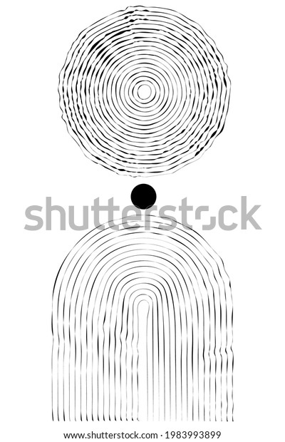 Large Circle Curved Lines Large Black Stock Vector (Royalty Free ...