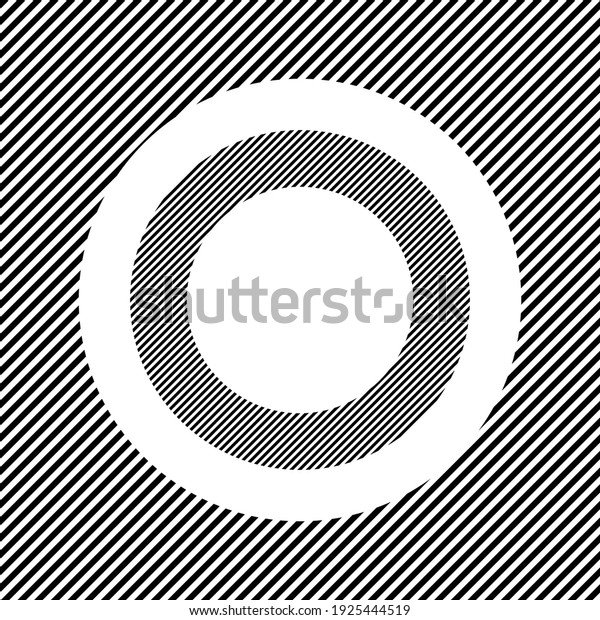 Large Circle Symbol Center Hatch Black Stock Vector (Royalty Free ...