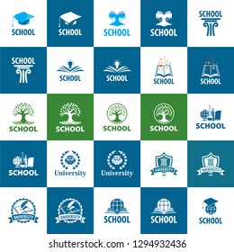 Large Collection Vector Logos School Stock Vector (Royalty Free ...