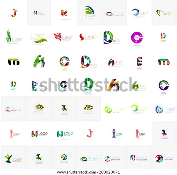 Large Corporate Company Logo Collection Universal Stock Vector (Royalty ...