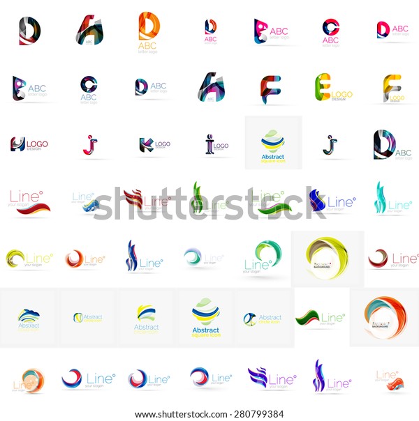 Large Corporate Company Logo Collection Universal Stock Vector (Royalty ...