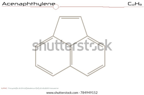 Large Detailed Infographic Molecule Acenaphthylene Stock Vector ...