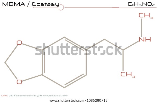 Large Detailed Infographic Molecule Ecstasy Stock Vector (Royalty Free ...