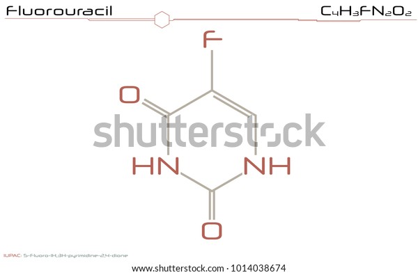 Large Detailed Infographic Molecule Fluorouracil Stock Vector (Royalty ...