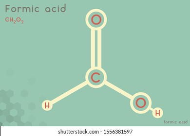 Large Detailed Infographic Molecule Formic Acid Stock Vector (Royalty ...