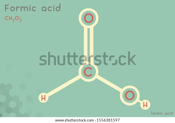 Large Detailed Infographic Molecule Formic Acid Stock Vector (Royalty ...