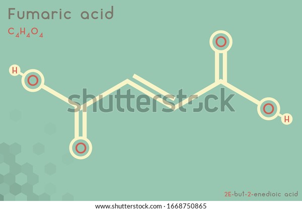 Large Detailed Infographic Molecule Fumaric Acid: เวกเตอร์สต็อก (ปลอด ...