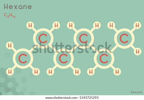 Large Detailed Infographic Molecule Hexane: เวกเตอร์สต็อก (ปลอดค่า ...