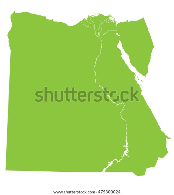 Large Detailed Map Egypt Nile: vector de stock (libre de regalías ...