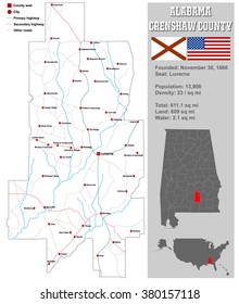 Large Detailed Map Infos About Crenshaw Stock Vector (Royalty Free ...