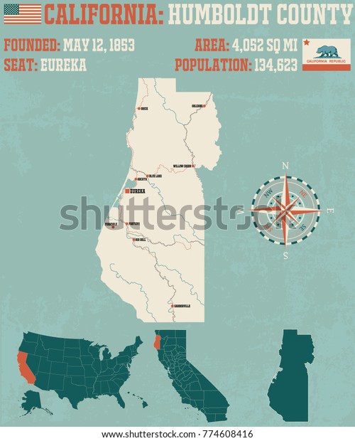 Large Detailed Map Los Angeles County Stock Vector (Royalty Free ...