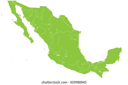 Large Detailed Map Mexico All Rivers: เวกเตอร์สต็อก (ปลอดค่าลิขสิทธิ์ ...