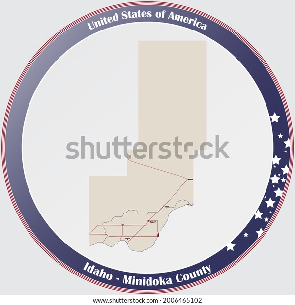 Large Detailed Map Minidoka County Idaho Stock Vector (Royalty Free ...