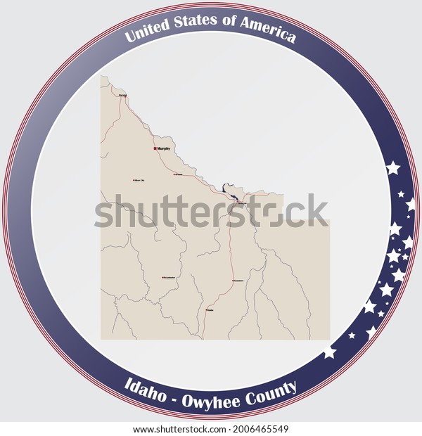 Large Detailed Map Owyhee County Idaho Stock Vector (Royalty Free ...