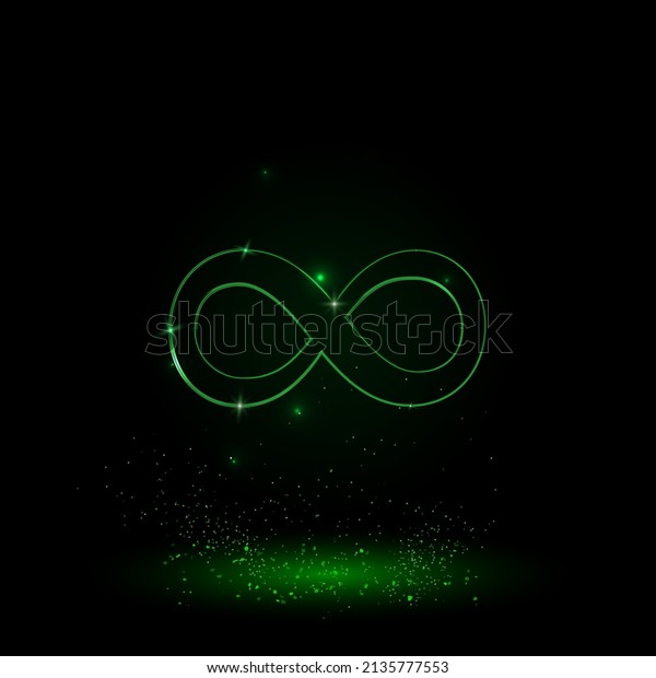 Large Green Outline Infinity Symbol On Stock Vector (Royalty Free ...