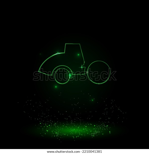 Large Green Outline Road Roller Symbol Stock Vector (Royalty Free ...