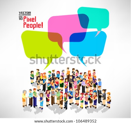 Large Group People Gather Together Vector Stock Vector (Royalty Free ...