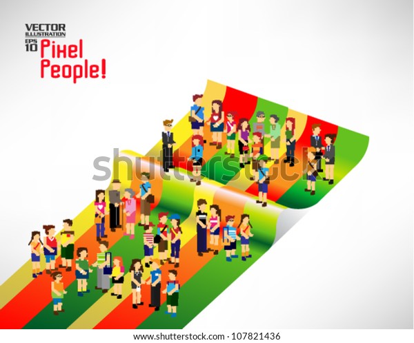 Large Group People Gather Together Vector Stock Vector (Royalty Free ...
