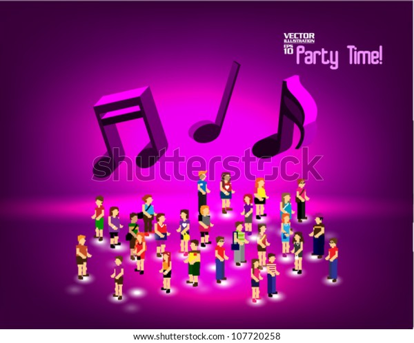 Large Group People Singing Together Vector Stock Vector (Royalty Free ...