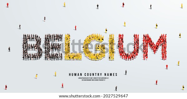 Large Group People Stands Making Word Stock Vector (Royalty Free ...