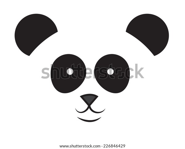 Large Happy Cartoon Panda Face Stock Vector (Royalty Free) 226846429 ...