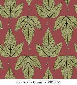 Large Leaves Geometry Lines On Dark Stock Vector (Royalty Free) 750817840