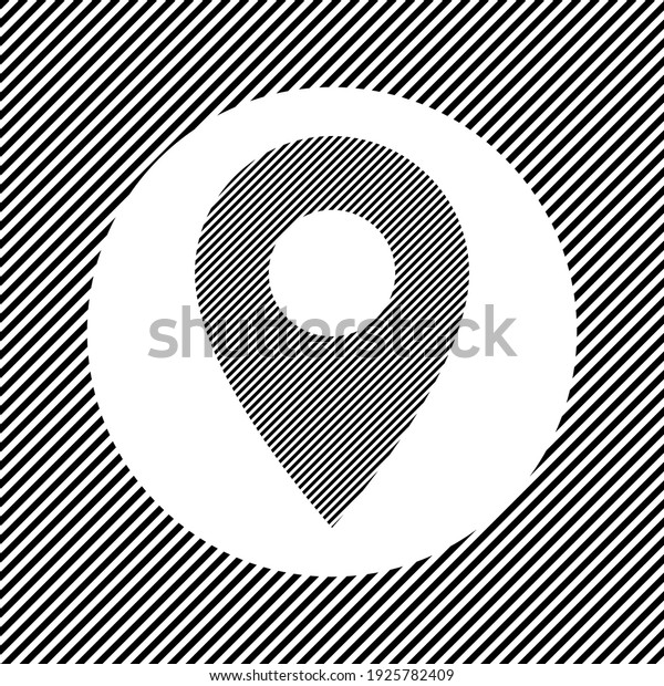 Large Location Symbol Center Hatch Black Stock Vector (Royalty Free ...