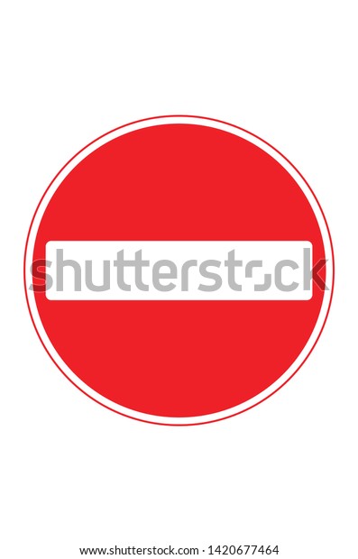 Large No Entry Road Street Sign Stock Vector (Royalty Free) 1420677464 ...