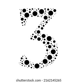 Large Number Three Symbol Center Made Stock Vector (Royalty Free ...