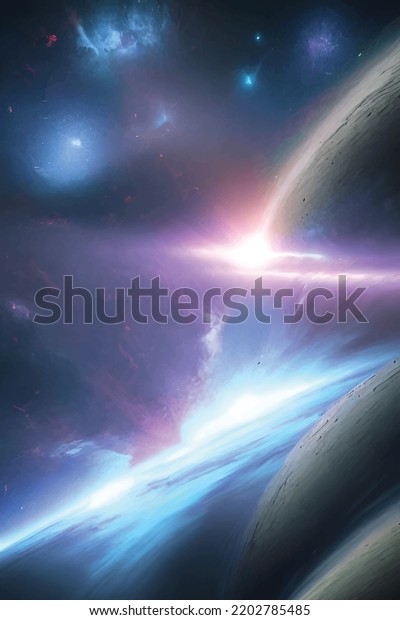 Large Outer Space Stars Stock Vector (Royalty Free) 2202785485 ...