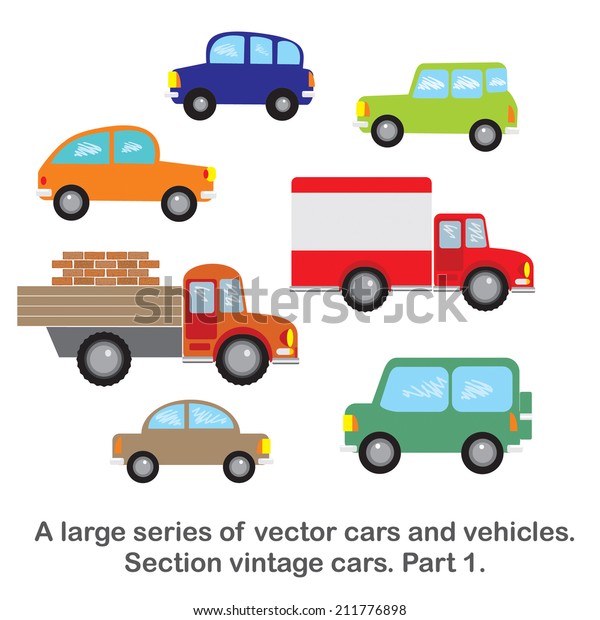 Large Series Vector Cars Vehicles Section Stock Vector (Royalty Free ...