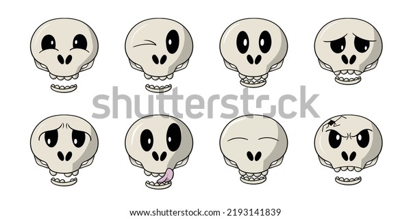 Large Set Colored Icons Funny Cute Stock Vector (Royalty Free ...