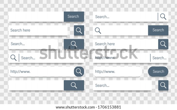 Large Set Templates Search Panels On Stock Vector (Royalty Free ...