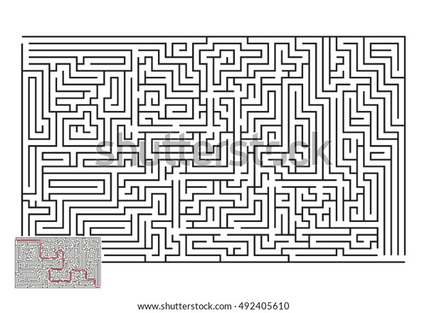 Large Vector Horizontal Maze Answer 12 Stock Vector Royalty Free Large Vector Horizontal Maze Answer 12 Stock Vector Royalty Free