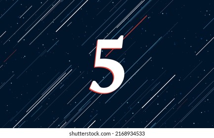 Large White Number Five Symbol Framed Stock Vector (Royalty Free ...