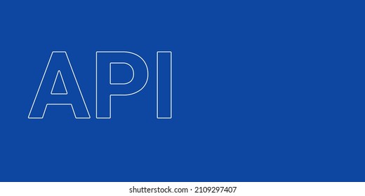 Large White Outline Api Symbol On Stock Vector (Royalty Free ...