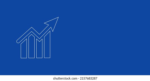 Large White Outline Chart Symbol On Stock Vector (Royalty Free ...