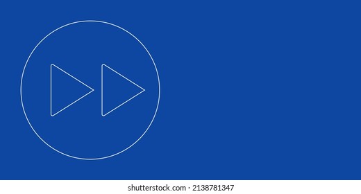 Large White Outline Fast Forward Symbol Stock Vector (Royalty Free ...