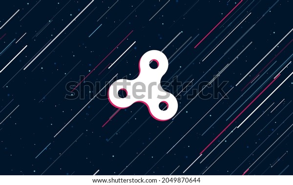 Large White Spinner Symbol Framed Red Stock Vector (Royalty Free ...