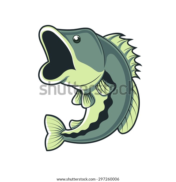 Largemouth Bass Fish Vector Illustration Stock Vector (Royalty Free ...
