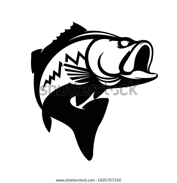 Largemouth Bass Logo Template Unique Simple: vetor stock (livre de ...