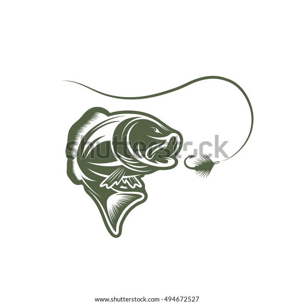 Largemouth Bass Lure Vector Design Template Stock Vector (Royalty Free ...
