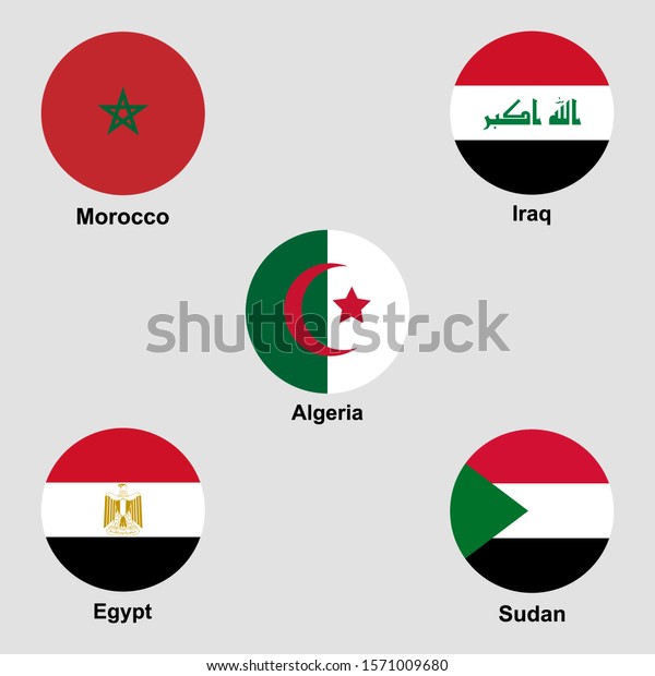 Largest Arab States Terms Population Flags Stock Vector (Royalty Free ...