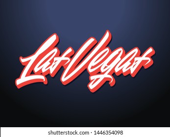 Las Vegas Vector Lettering Logo Design Stock Vector (Royalty Free ...