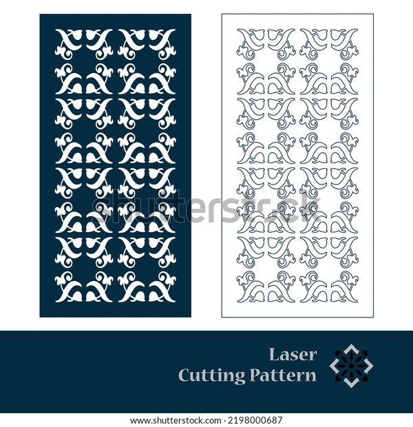 Laser Cnc Cut Pattern Vector Template Stock Vector (Royalty Free ...