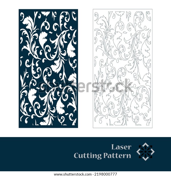 Laser Cnc Cut Pattern Vector Template Stock Vector (Royalty Free ...