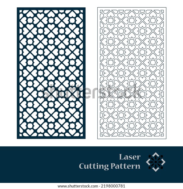 Laser Cnc Cut Pattern Vector Template Stock Vector (Royalty Free ...