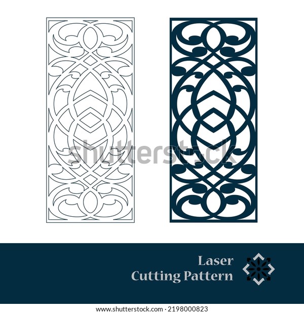Laser Cnc Cut Pattern Vector Template Stock Vector (Royalty Free ...