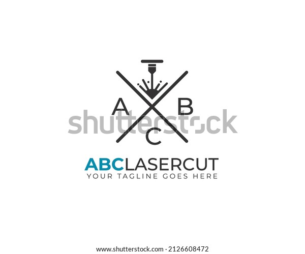Laser Cnc Engraving Logo Laser Beam Stock Vector (Royalty Free ...
