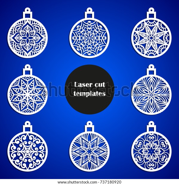Laser Cut Christmas Decoration Vector Design Stock Vector (Royalty Free ...